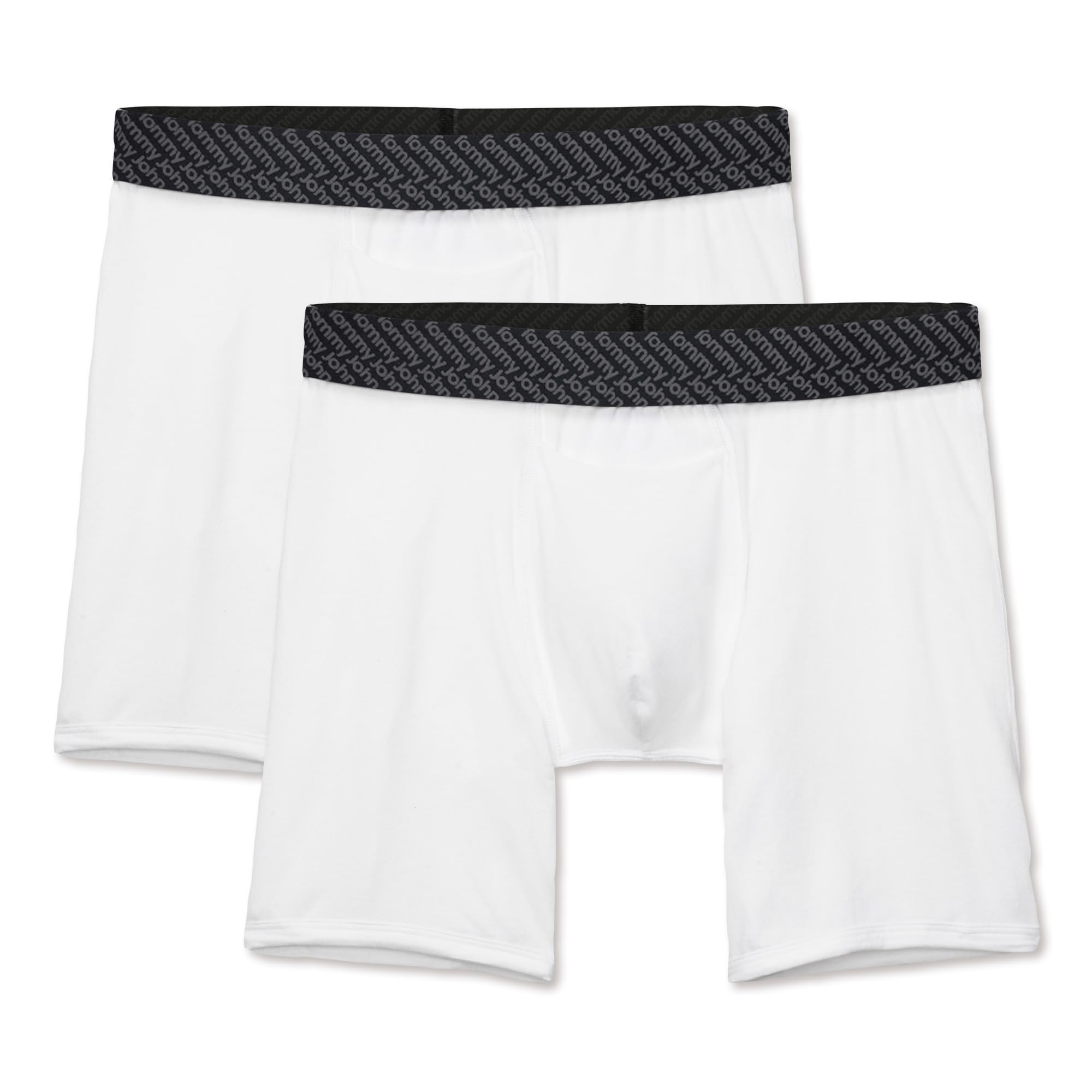 Tommy John Men’s Mid-Length Boxer Brief 6” Underwear - Cotton Basics ...