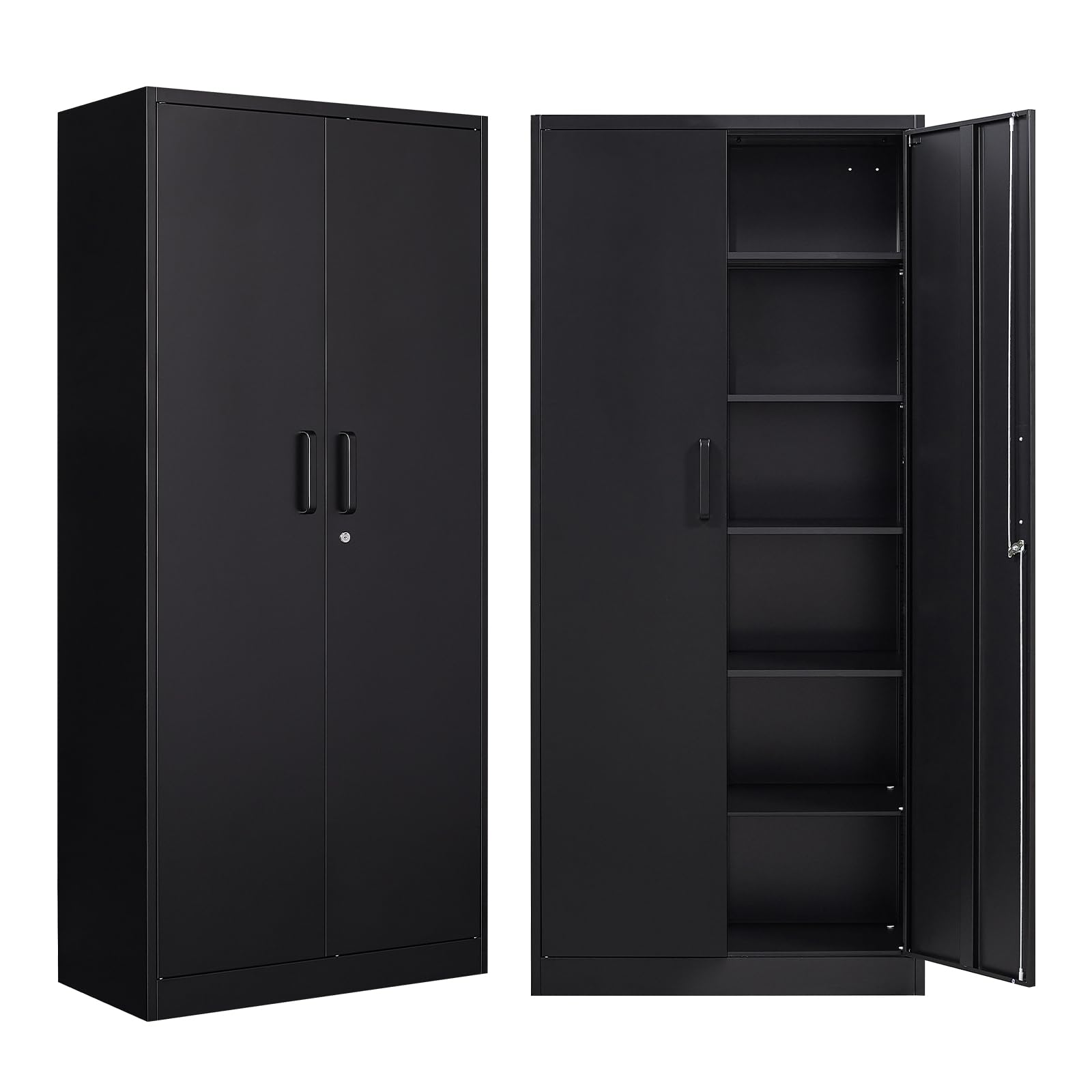 Amazon.com: NODHM Metal Storage Cabinets with Lock, 71" Garage Storage ...