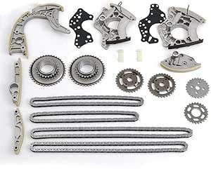 GLOSSY - Kit de tensor de cadena de distribución de repuesto para VW Touareg Aud S5 A8 S8 Q7 4.2 ...