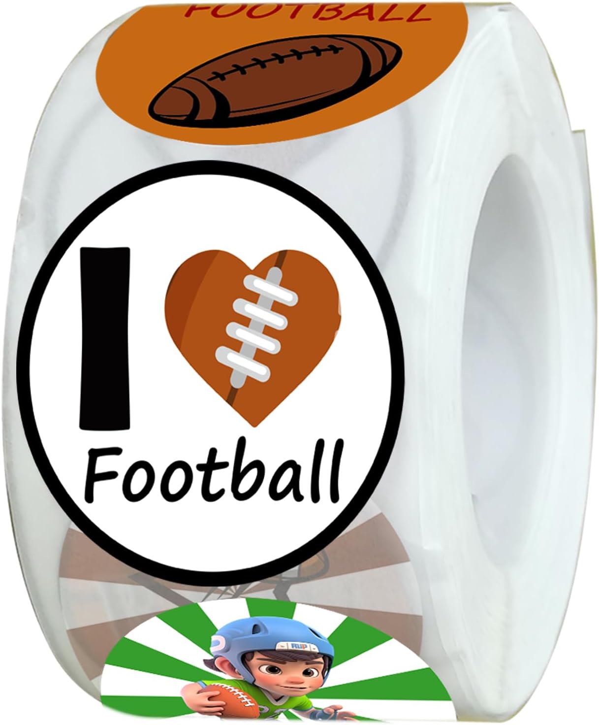 Amazon.com: 500 Pieces Football Labels Roll Stickers - Super Bowl ...