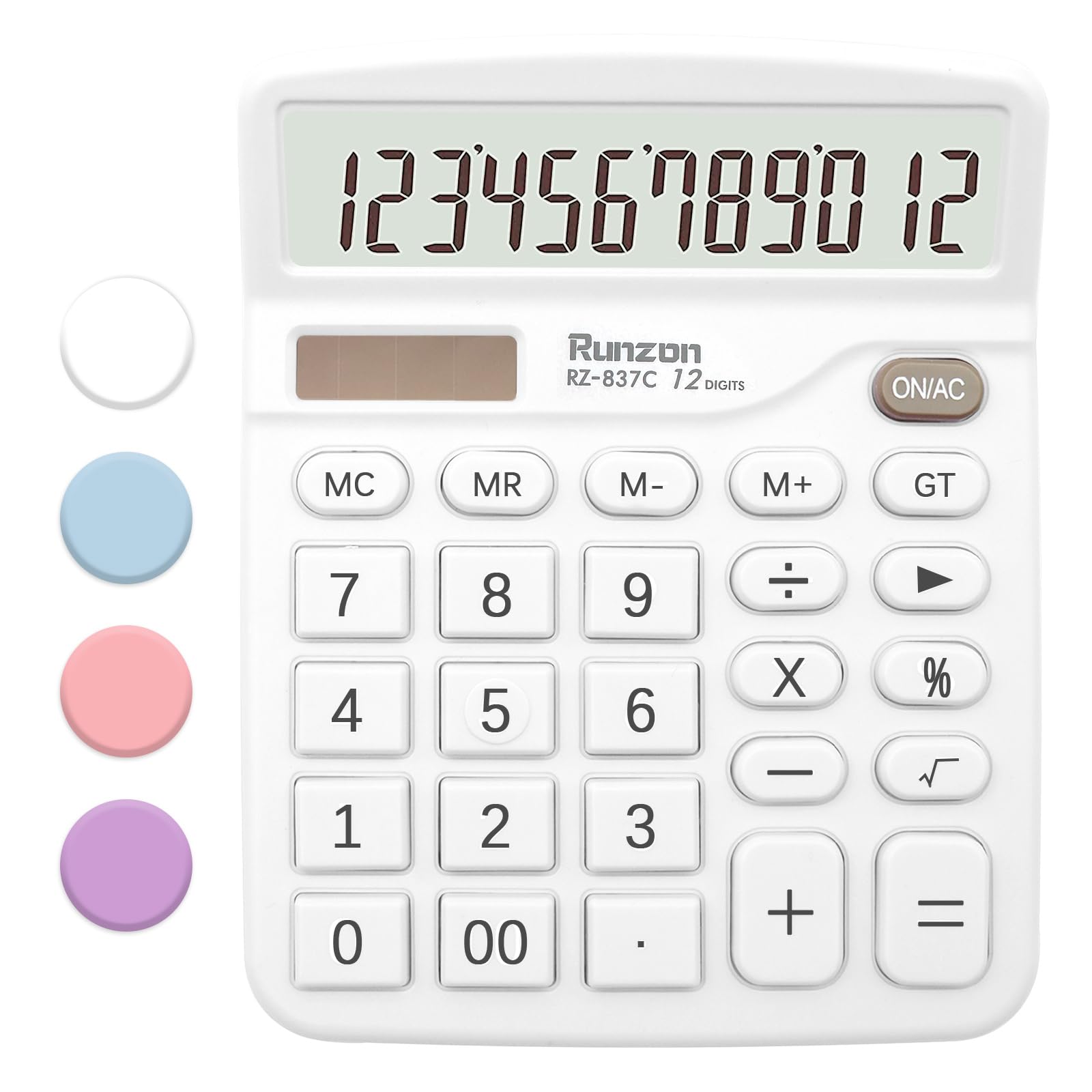 Amazon.com : White Calculator, Basic Office Calculator, Desktop ...