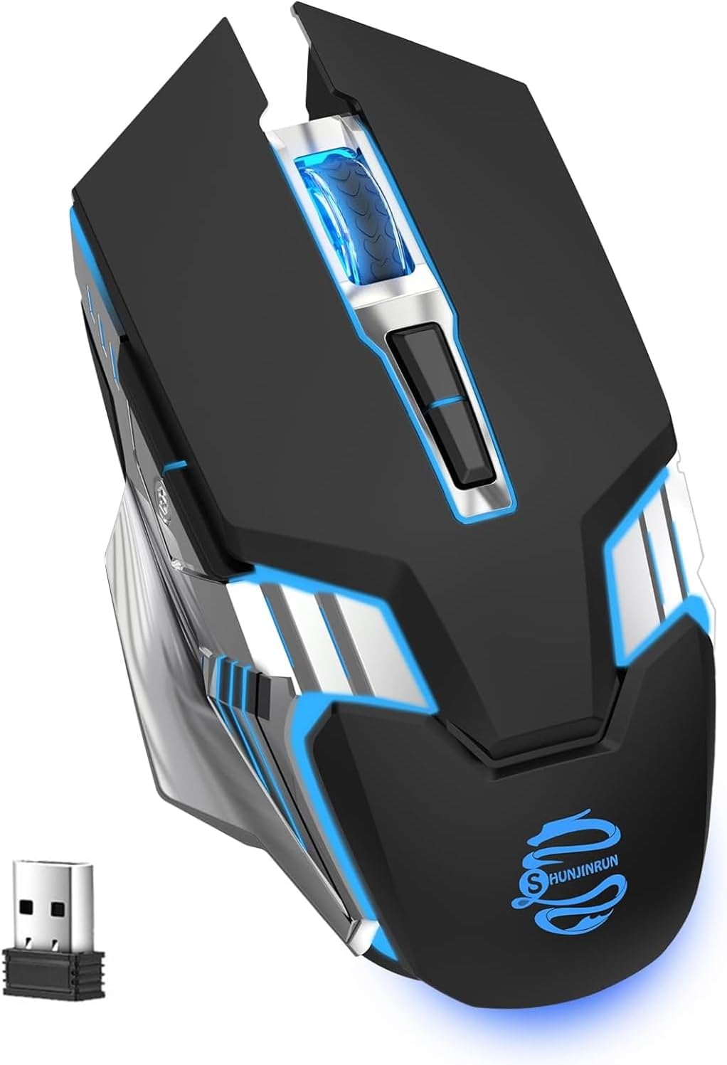Mouse Inalámbrico Bluetooth Ratón Gaming Recargable, Ratón Ergonómico ...
