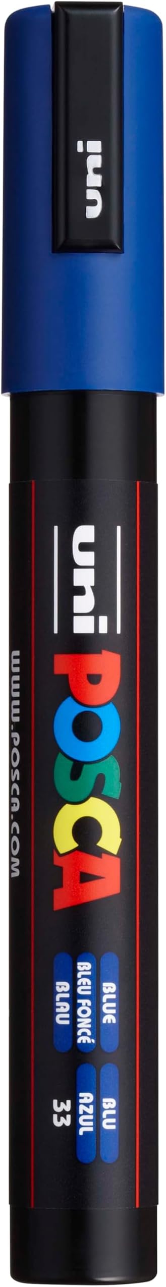 Posca PC-3M Paint Marker Art Pens - 0.9-1.3mm Nib - Blue Ink - 2 Pack ...