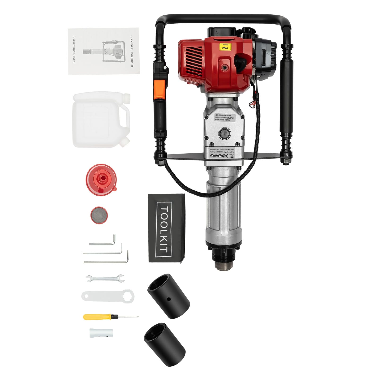 Snapklik.com : NOLANTISI Handheld Pile Driver, 52CC 2-Stroke Gasoline ...