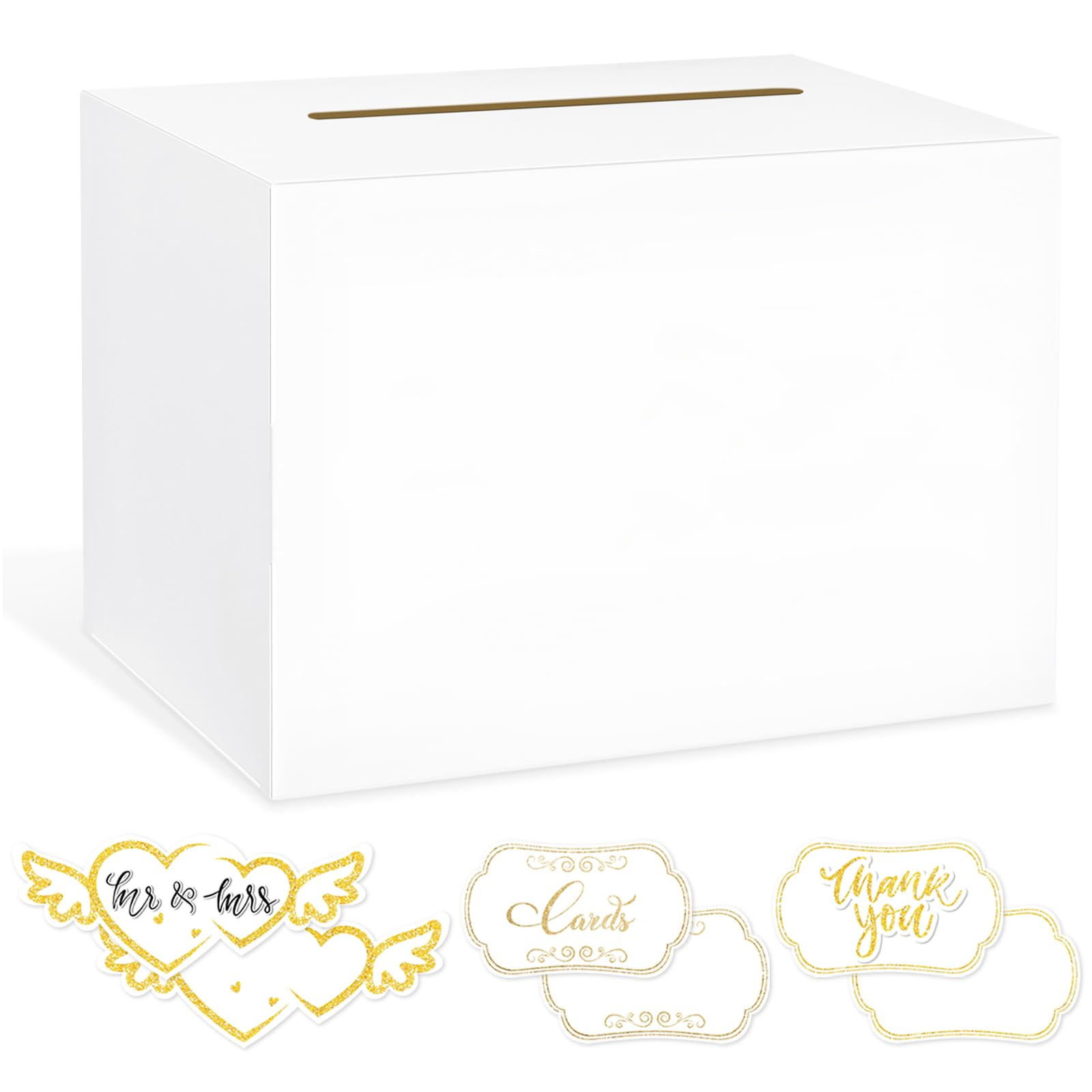 Amazon.com: LIKAJON 1 Pack White Card Box for Party, Gift Cards ...