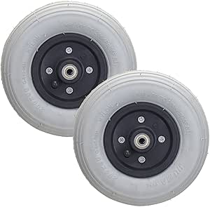 Amazon.com: 8 Inch Front Wheelchair Wheel (Pair), Rubber Tires 5/16" (8 ...