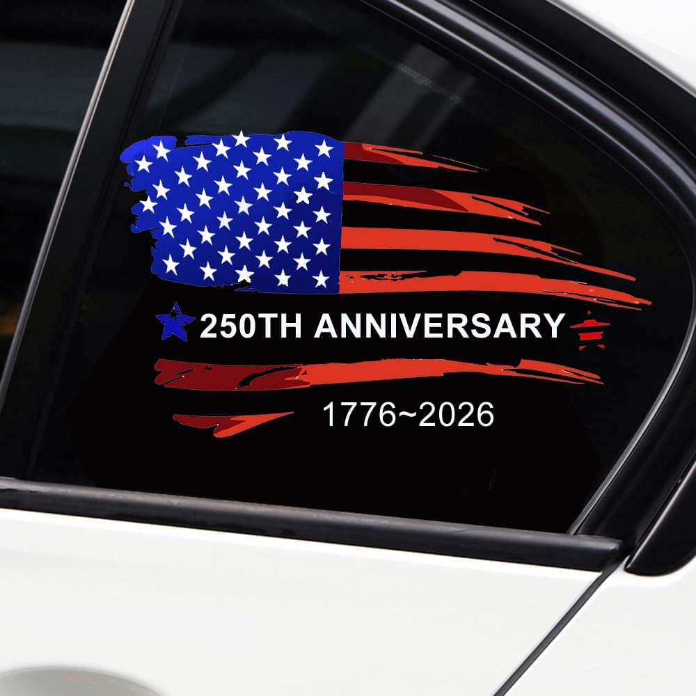 Amazon.com: 250 Years America Car Decal,250th Anniversary The ...