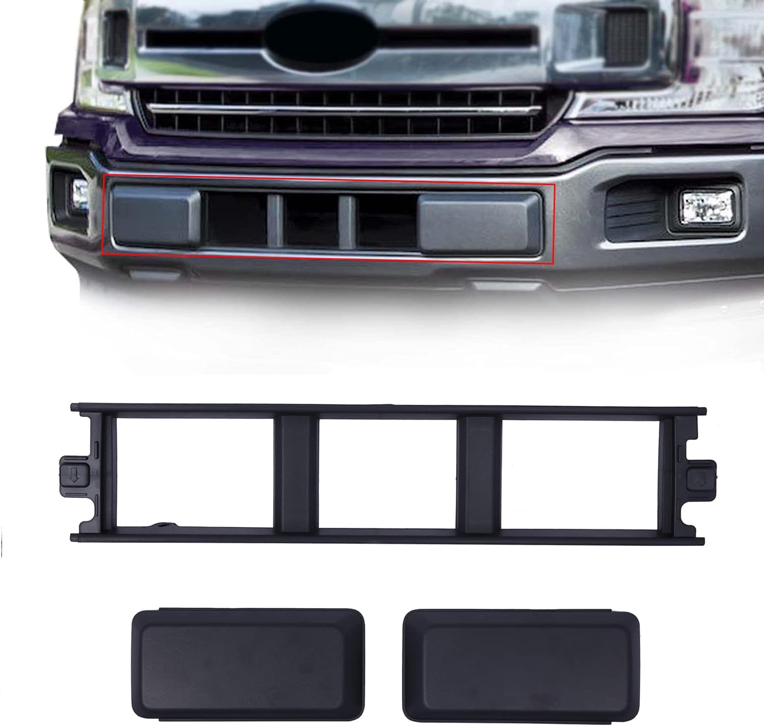 Amazon.com: GRAND ORANGE Front Bumper Center Cover Without Metal Clips ...