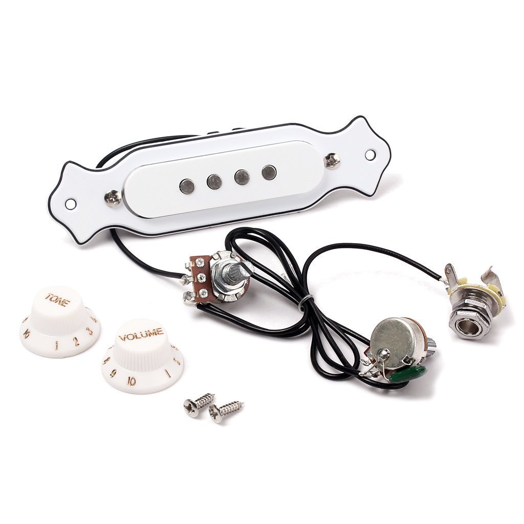 Prewired 4 String Electric Guitar Cigar Box Soundhole Pickup Volume ...
