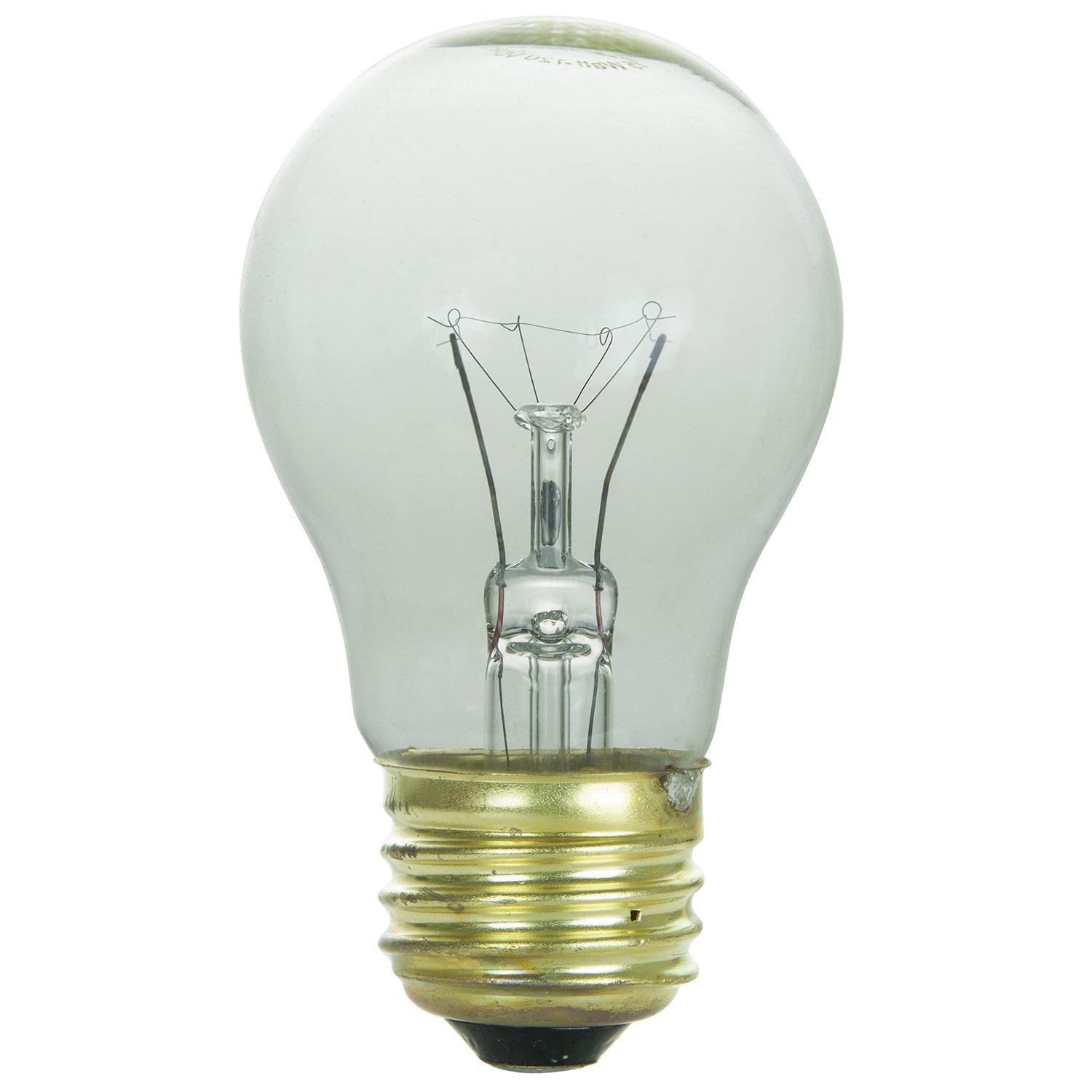 Sunlite 15A15/CL Incandescent 15-Watt, Medium Based, A15 Appliance Bulb ...