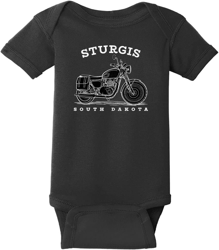 Amazon.com: U.S. Custom Tees Sturgis South Dakota Motorcycle Baby One ...