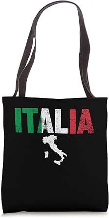 Amazon.com: Italia Italy Italian Flag Map Tote Bag : Clothing, Shoes ...