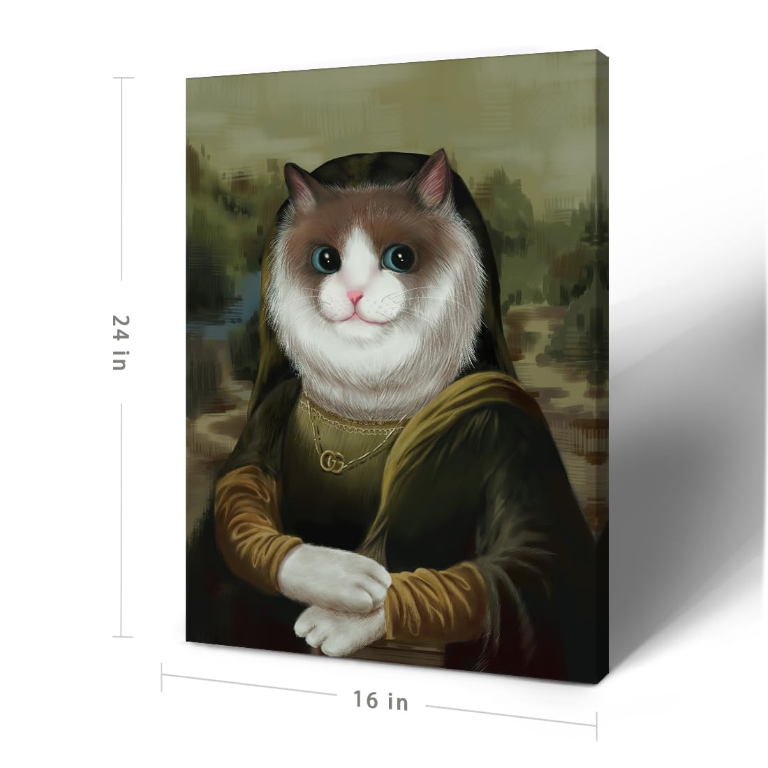Snapklik.com : Wall Art For Living Room Mona Lisa Animal Cat Poster ...