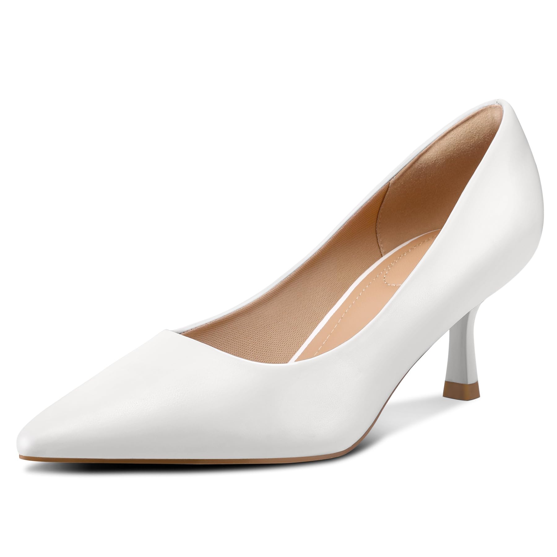 Snapklik.com : Mysoft Womens Pumps 2 Inch Kitten Heel Pointed Toe Low ...