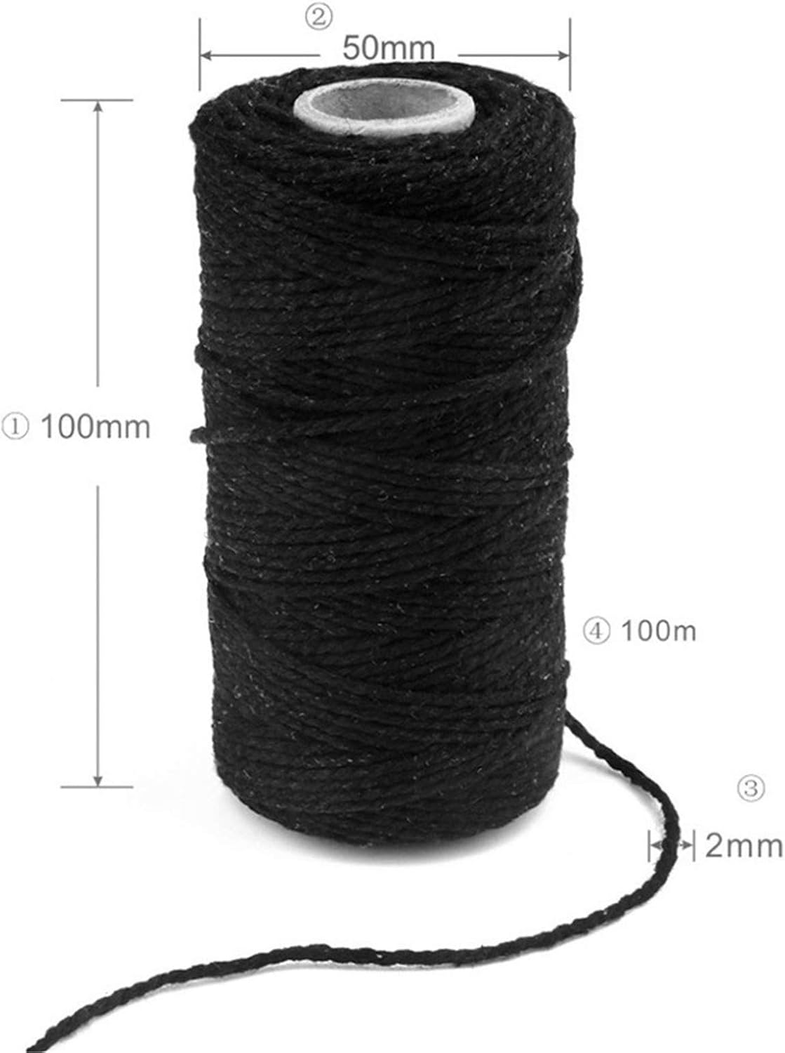 Gbrand 100 Yard/2mm Colored Cotton Rope Craft Cord Making Knitting ...