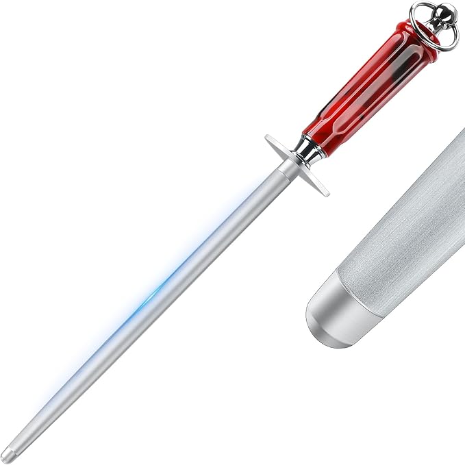Amazon.com: Huusk 10" Knife Sharpener Rod - High Carbon Steel Knife ...