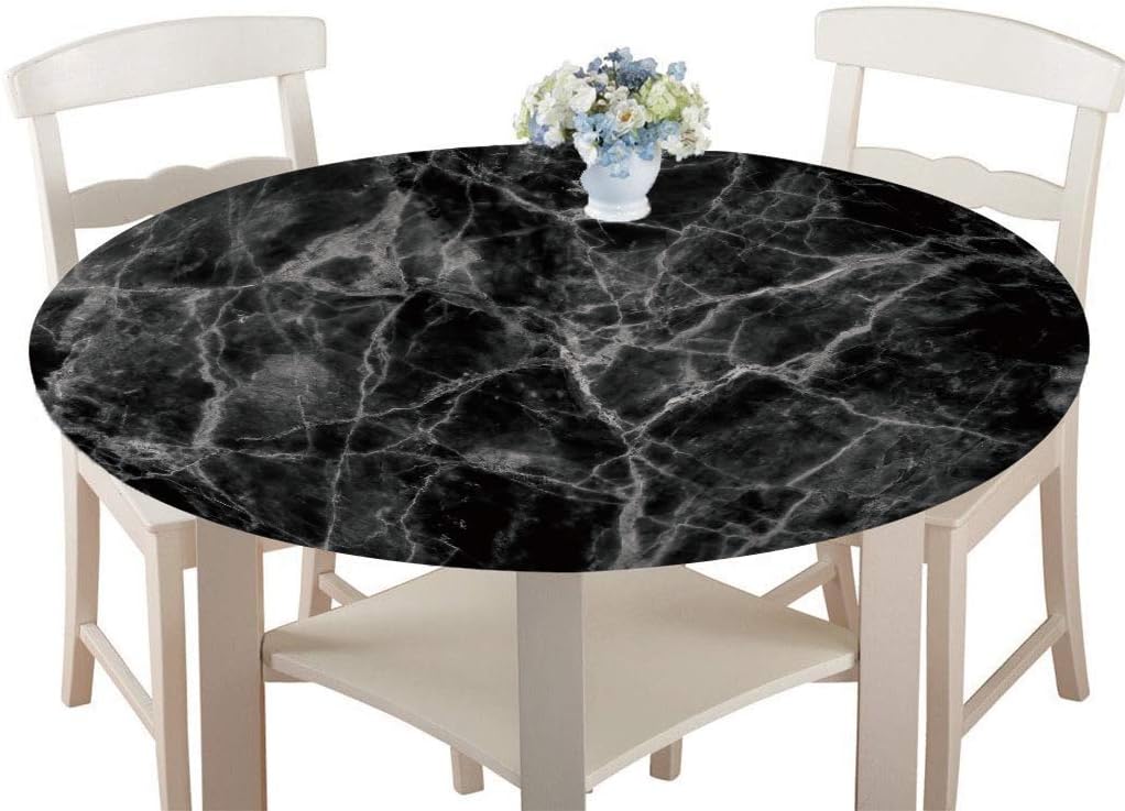 Round Tablecloths Waterproof Dust-Proof Table Cloth,Treer Wipeable ...
