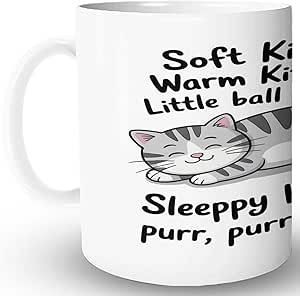 Amazon.com: Sleeping Cat Mug Cute Kitten Ceramic Mugs, for Men Women ...