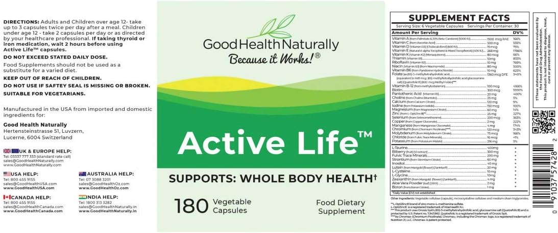 Active Life Capsules – Multivitamin Supplement for Kids and Adults ...