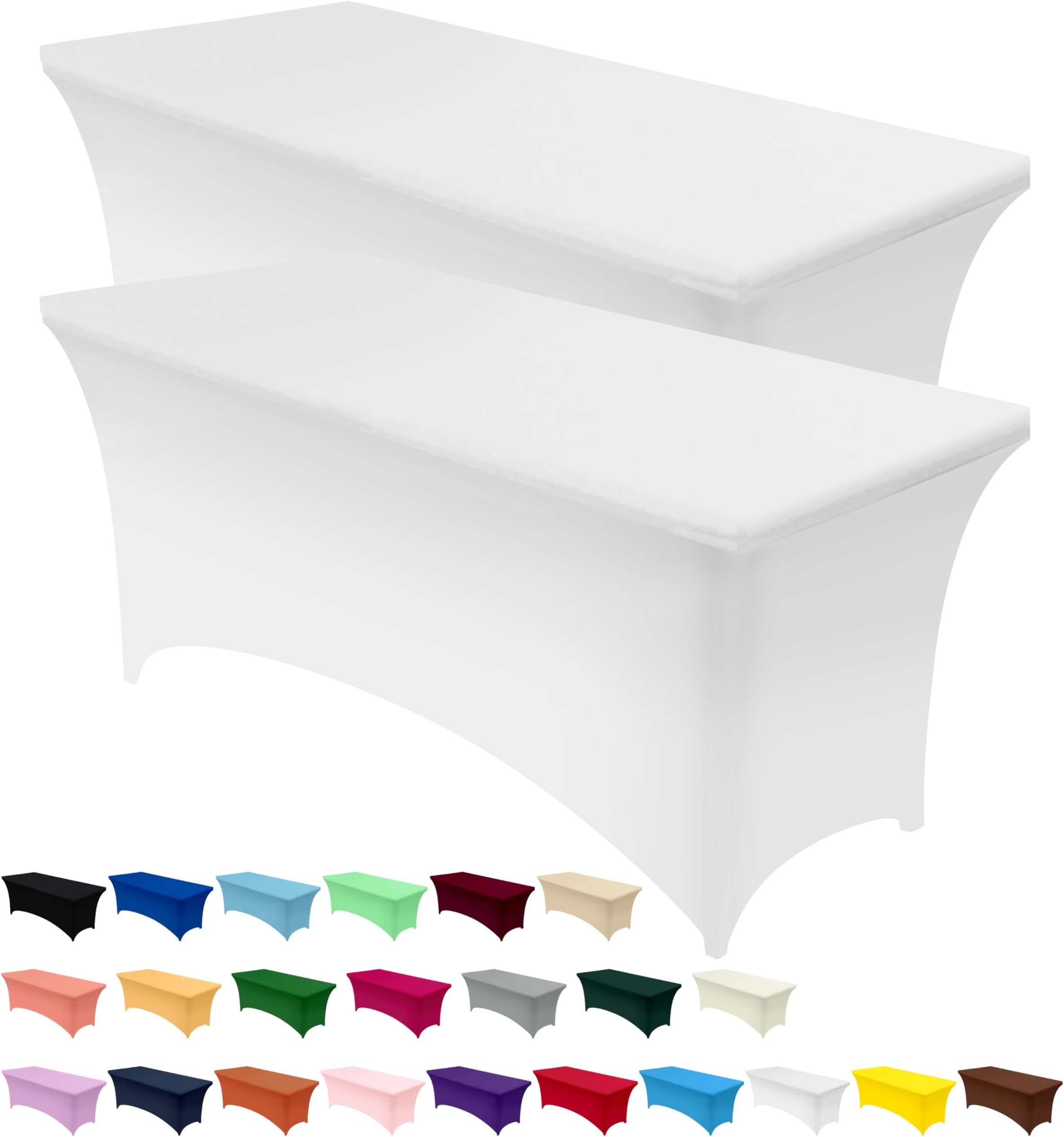 Amazon.com: Fixwal 4 Pack 4FT Table Cover Fitted, Fitted Tablecloth for ...