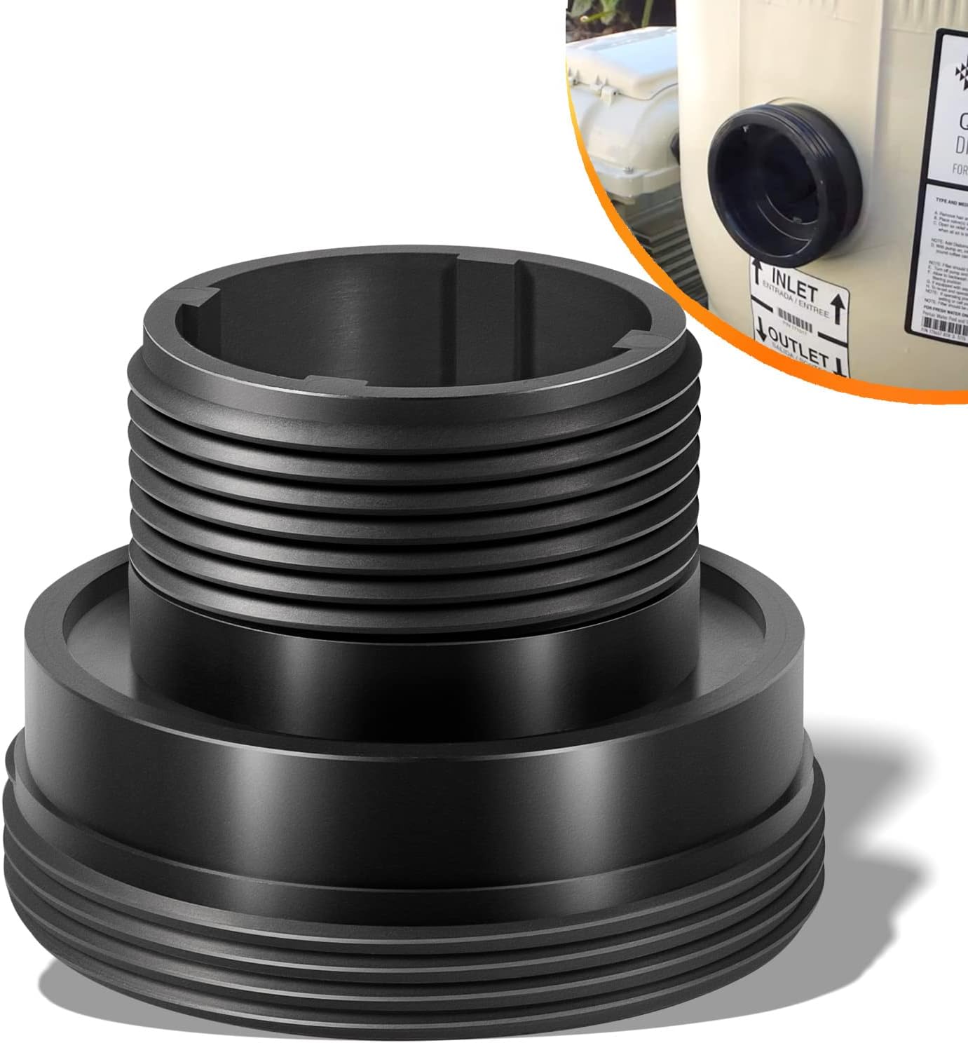 Amazon.com: sixcow 194801 Bulkhead Fitting with 2-3/8" 8-Buttress ...