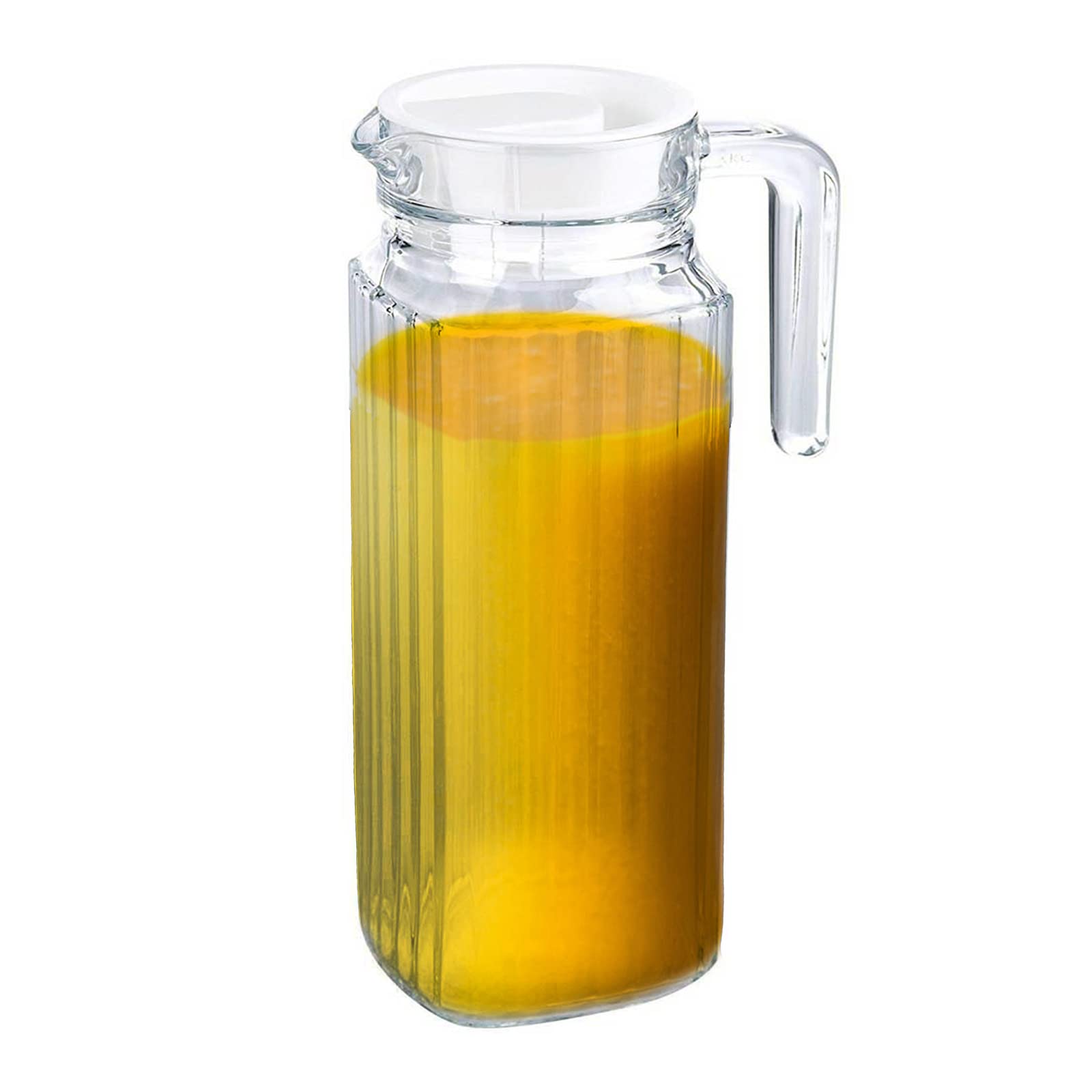 Glass Pitcher Jug with Lid Fridge Door Clear Carafe Juice Pitchers ...