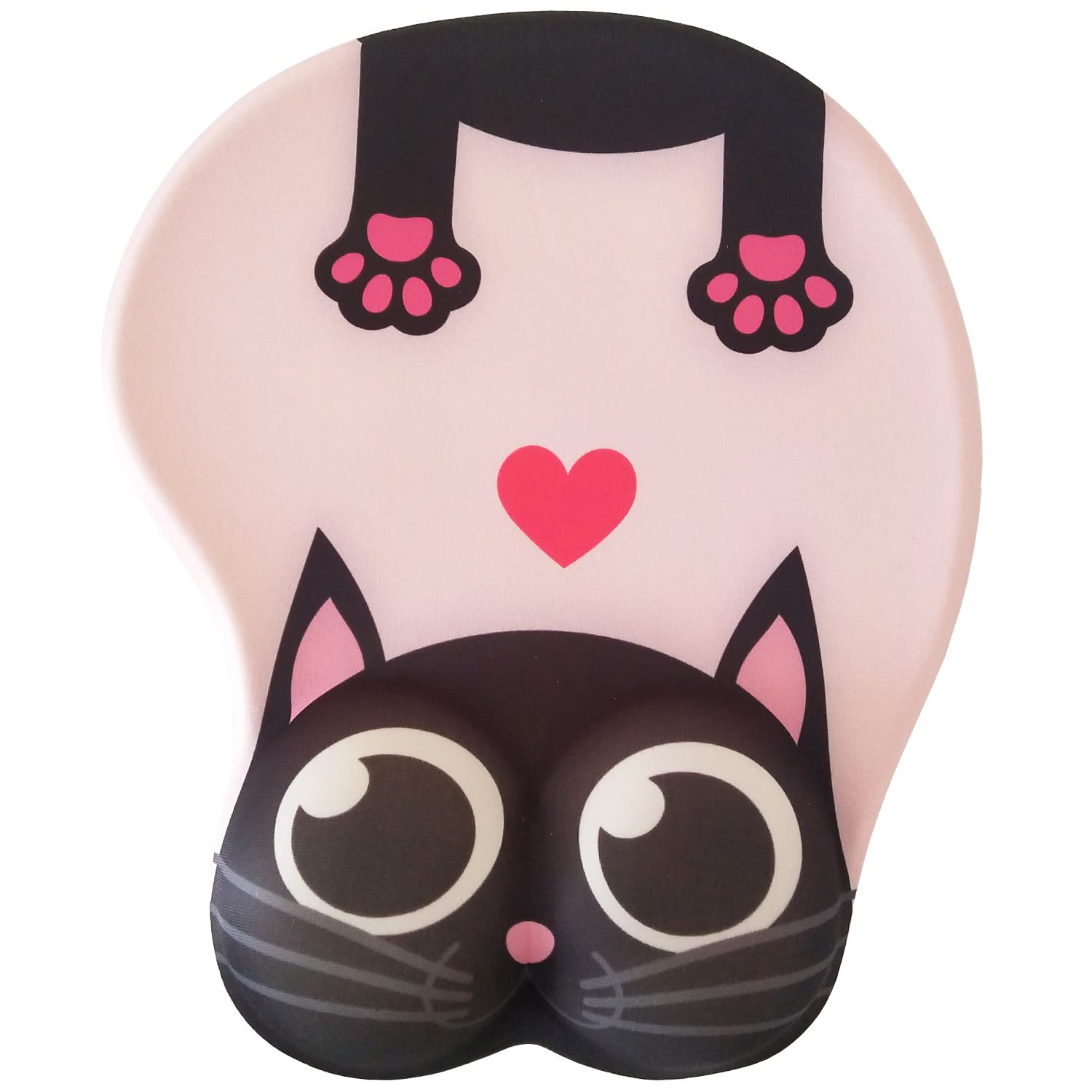 Amazon.com: 3D Kawaii Cat Mouse Pad Cute Computer Mouse Pads Gaming ...