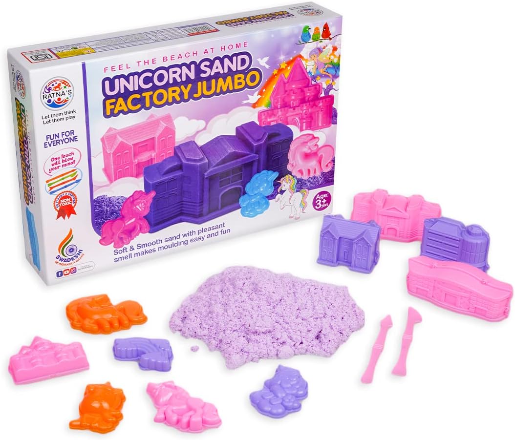 Buy RATNA'S Unicorn Sand Factory Jumbo with Moulds | Soft Sand Clay Kit ...