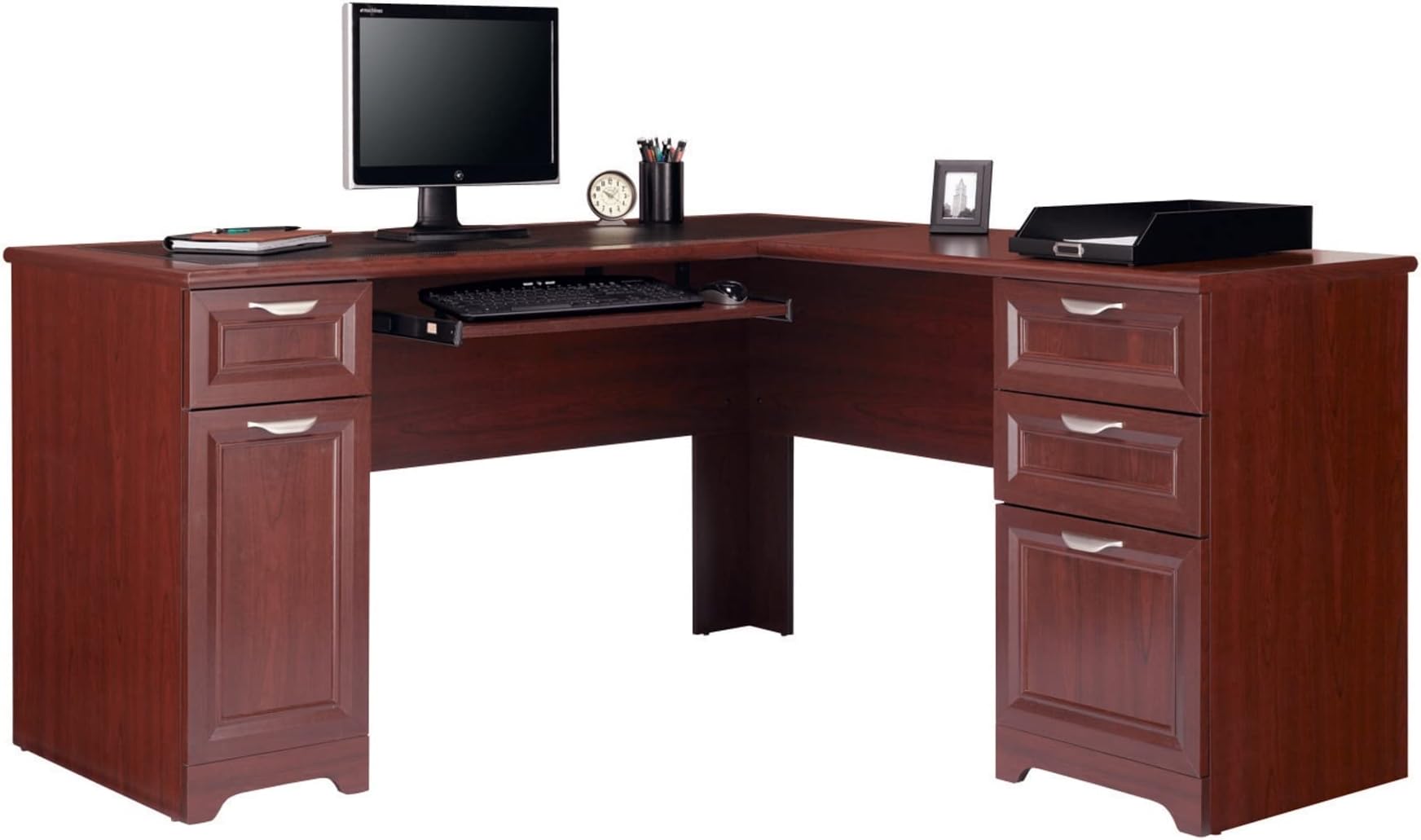 Amazon.com: Realspace Magellan 59"W Manager's Computer Desk, Classic ...
