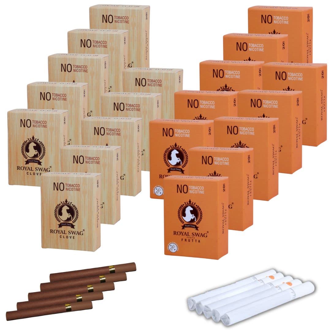 Buy ROYAL SWAG Ayurvedic Herbal Cigarette Frutta, Clove Flavoured (400 ...