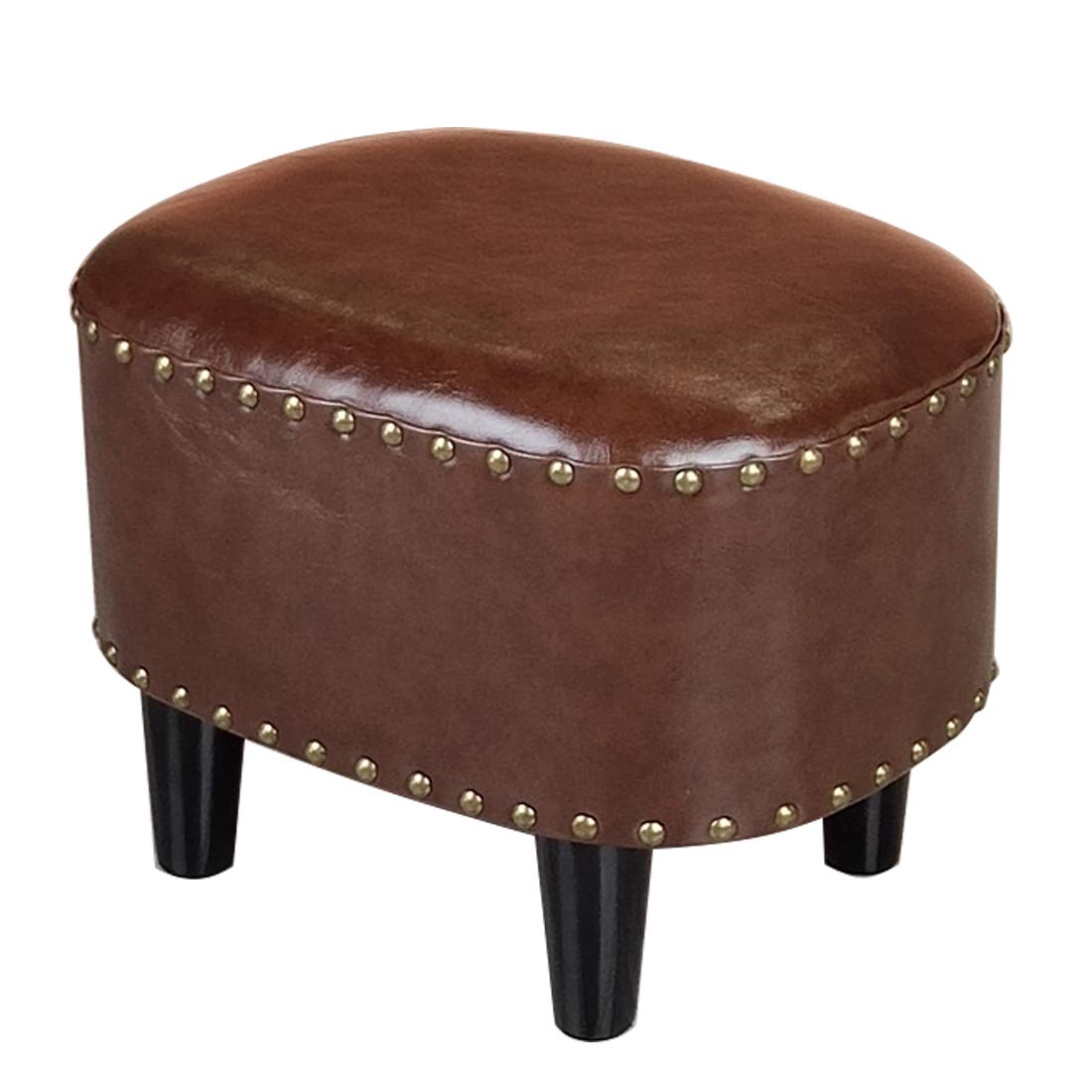 LEITING Footstool Footrest Foot Stool Ottoman Pouffe Padded Seat Oval ...