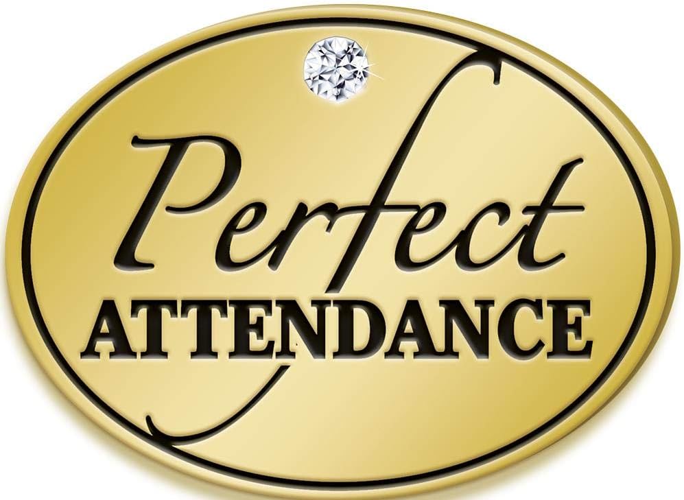 Amazon.com: Perfect Attendance Pin, Perfect Attendance Recognition Pin ...