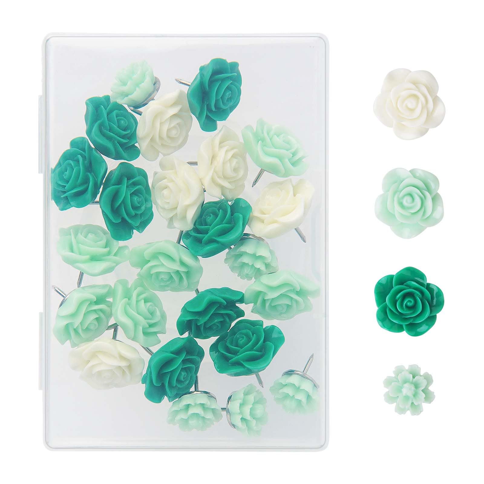 Amazon.com: Kblick 24PCS Decorative Push Pins - Cute Flower Push Pins ...