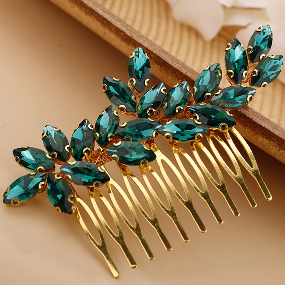 Amazon.com : BERYUAN Simple Crystals Hair Comb for Women Girls Bride ...