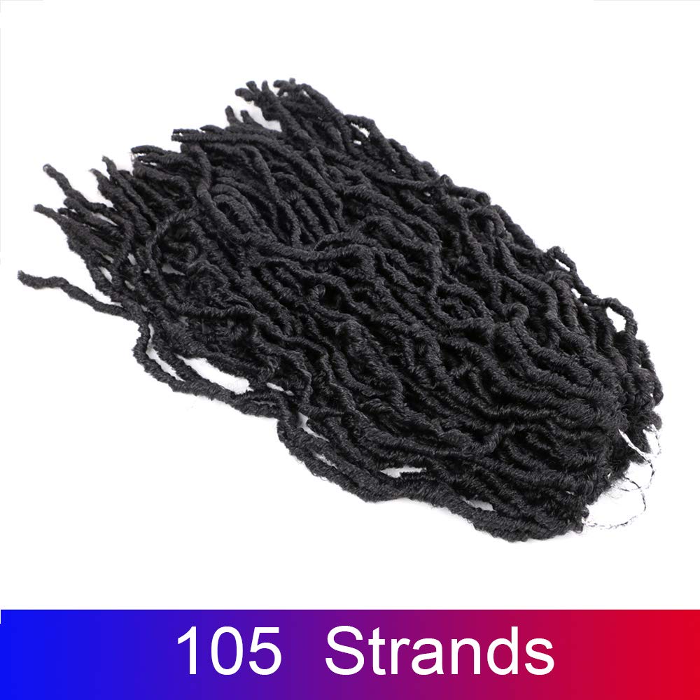 Buy 12 Inch -5Pack Soft Locs Wavy Faux Individually Locs Most Natural ...