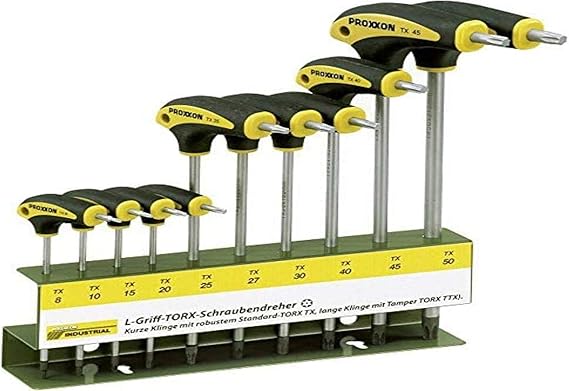 Proxxon 22652 Screwdriver Set with L-Handle, 10 Pieces, Tamper-Torx ...