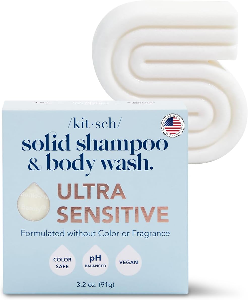 Amazon.com : Kitsch 2-in-1 Shampoo Bar & Body Wash Bar for Sensitive ...