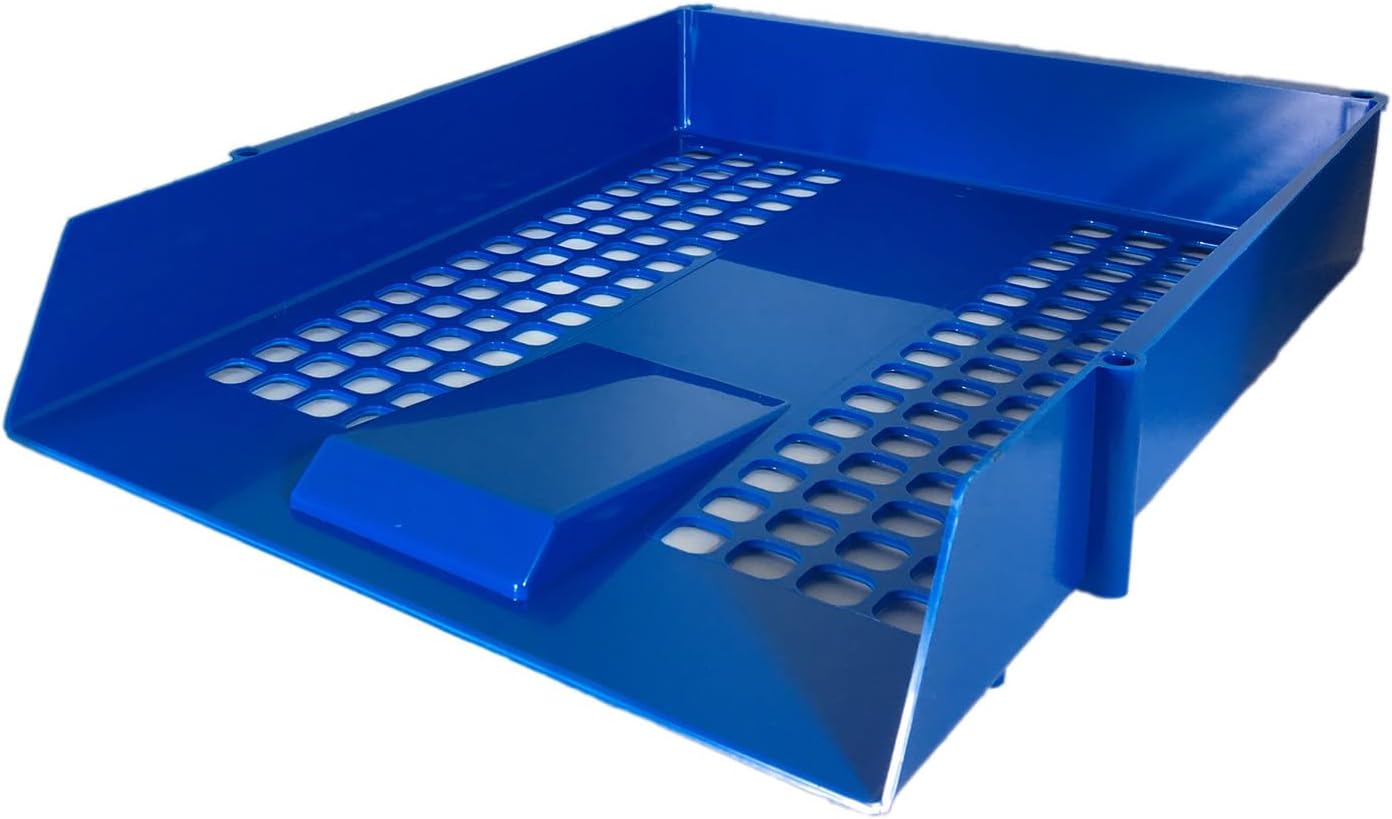 Nobel Plastics Filing Storage Letter Trays with Metal Risers - Desk ...