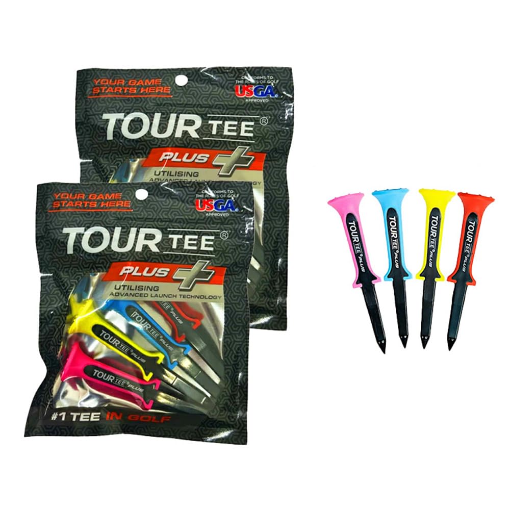 Amazon | 【2個セット】 ツアー ティー プラス ゴルフ TOUR TEE PLUS T-496 ゴルフティー 4本パック | ノー ...