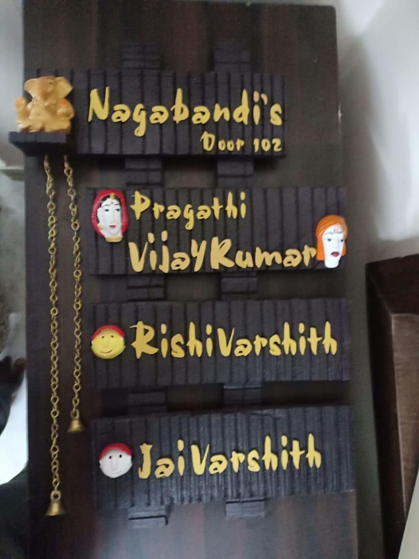 Buy Karigaari India Customized Wooden Family Name Plate for Home ...