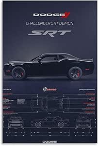 Amazon.com: CRSTAL American Muscle Car Poster Challenger Posters Sports ...