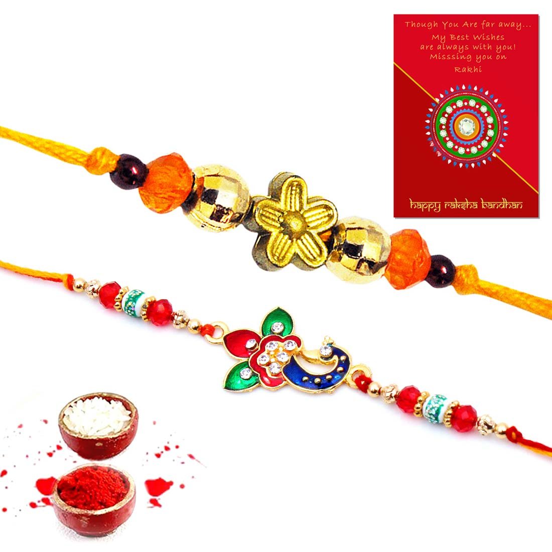 Raksha Bandhan Rakhis Raksha Bandhan Gifts for Brother Rakhi Set Bhaiya ...