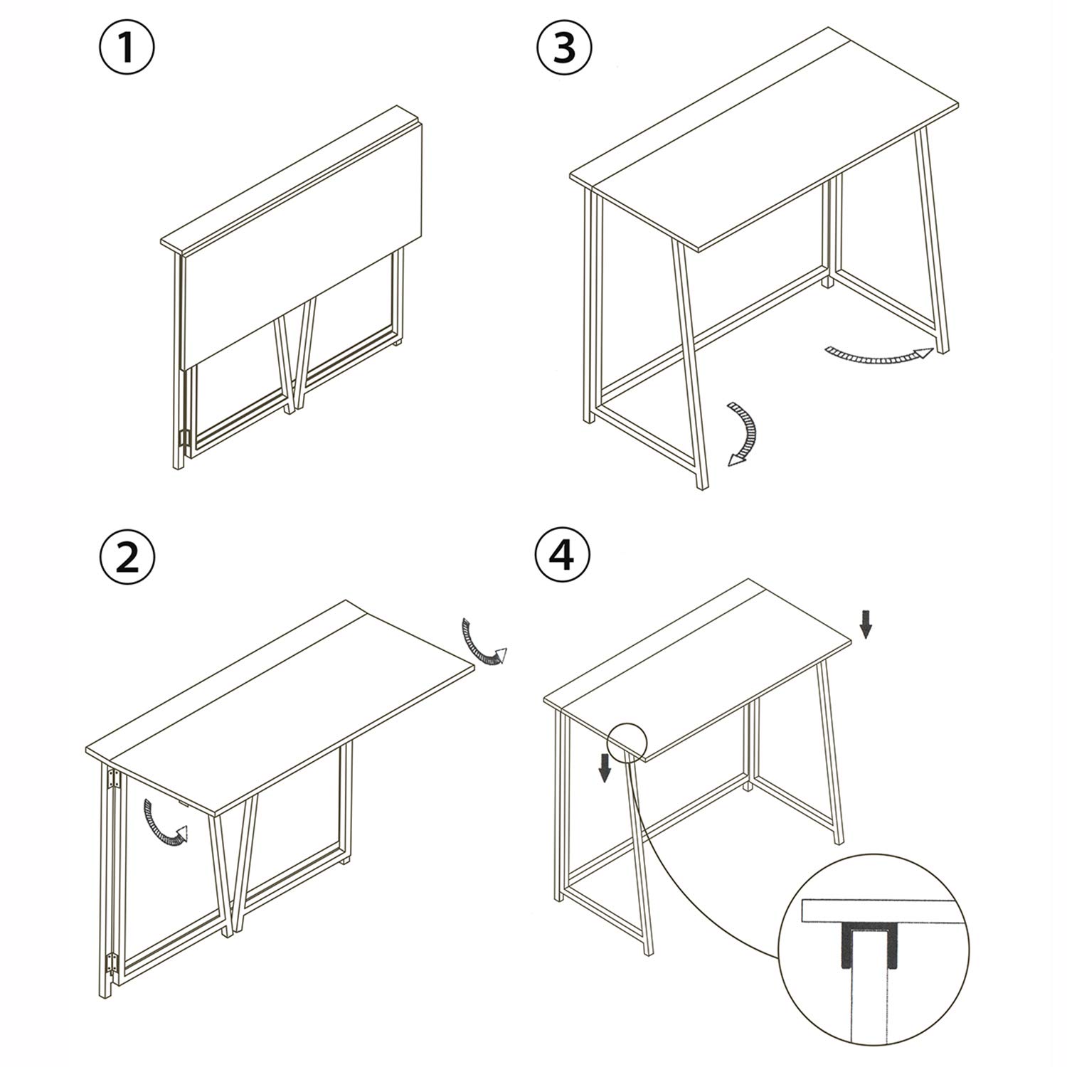 Buy 4NM Folding Desk No Assembly Small Computer Desk Home Office Desk buy-4nm-folding-desk-no-assembly-small-computer-desk-home-office-desk