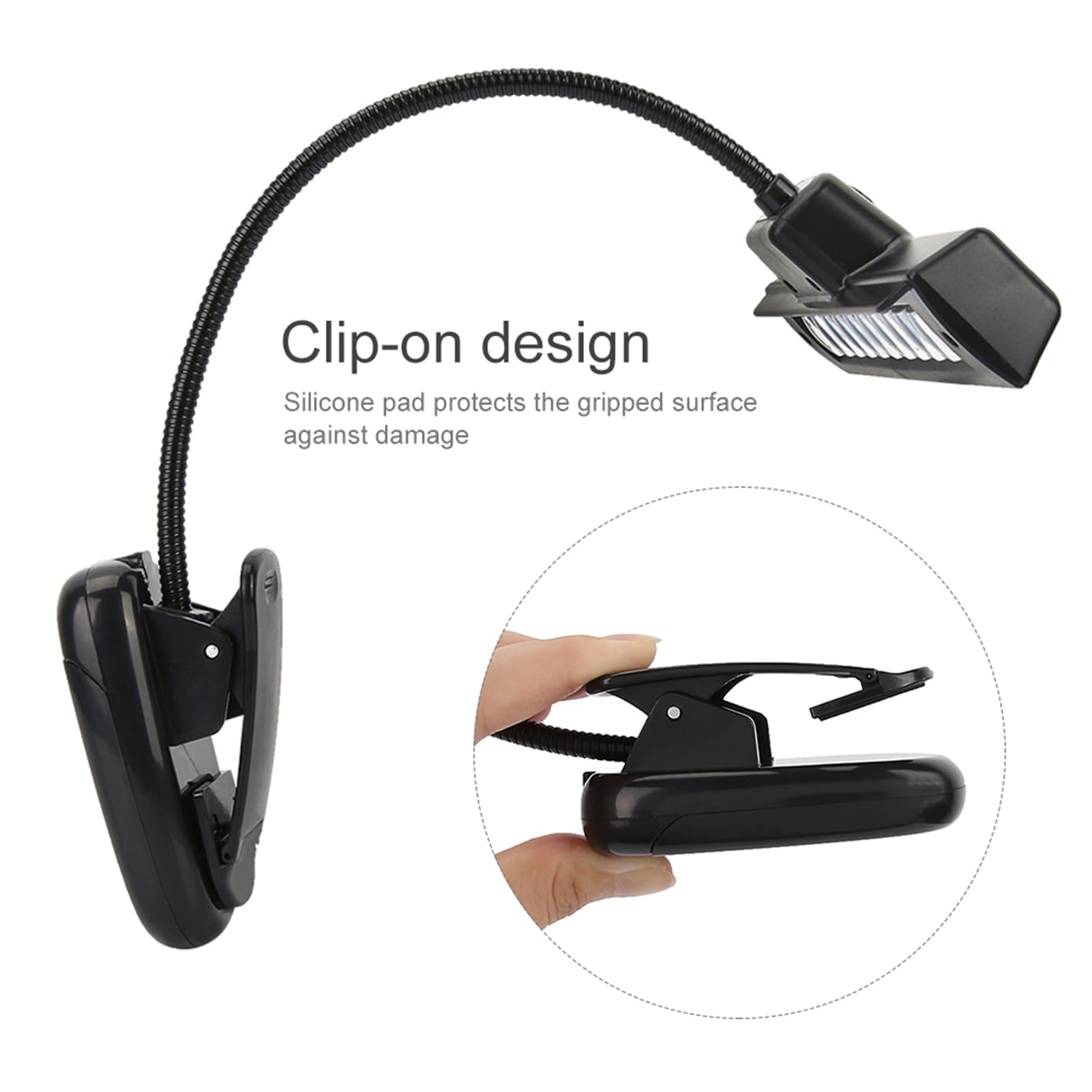 Music Stand Lights Led Rechargeable Music Stand Light, Clip On LED Book Lights, USB And AAA ...