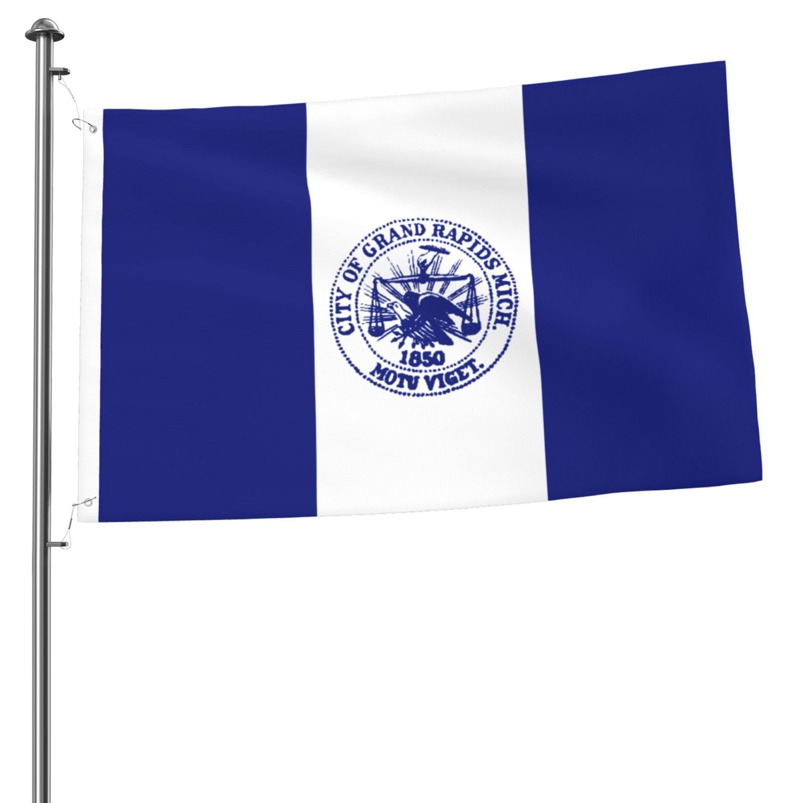 City Of Grand Rapids Flag Flag Of Grand Rapids City, City Of Michigan,