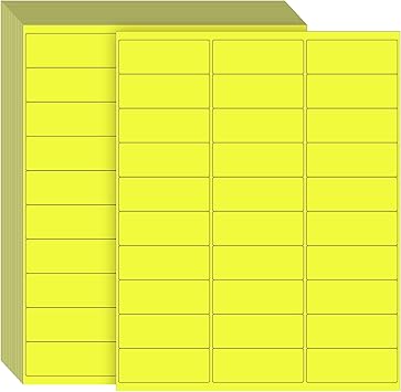 Amazon.com : Geyee 1800 Pcs Fluorescent Address Labels Colored Address ...