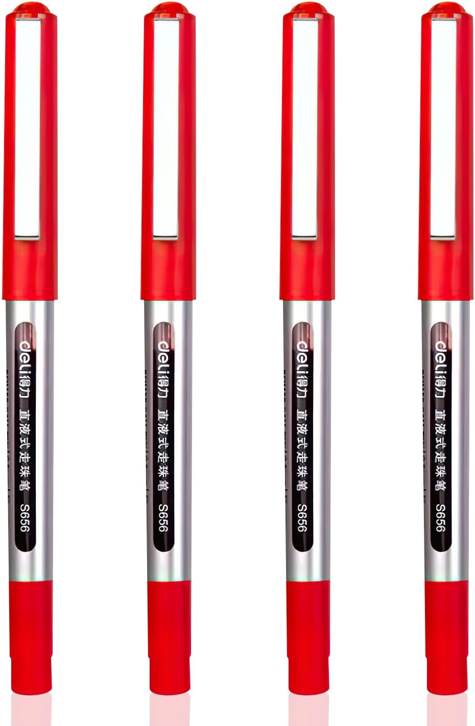 Red Pens, 4 Pcs Gel Ink Handwriting Pens, 0.5mm Rollerball Writing Pens ...