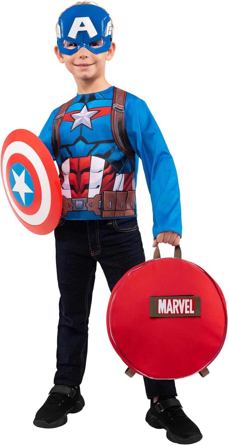 Amazon.com: MARVEL Captain America PowerPak - Backpack with 12-inch ...
