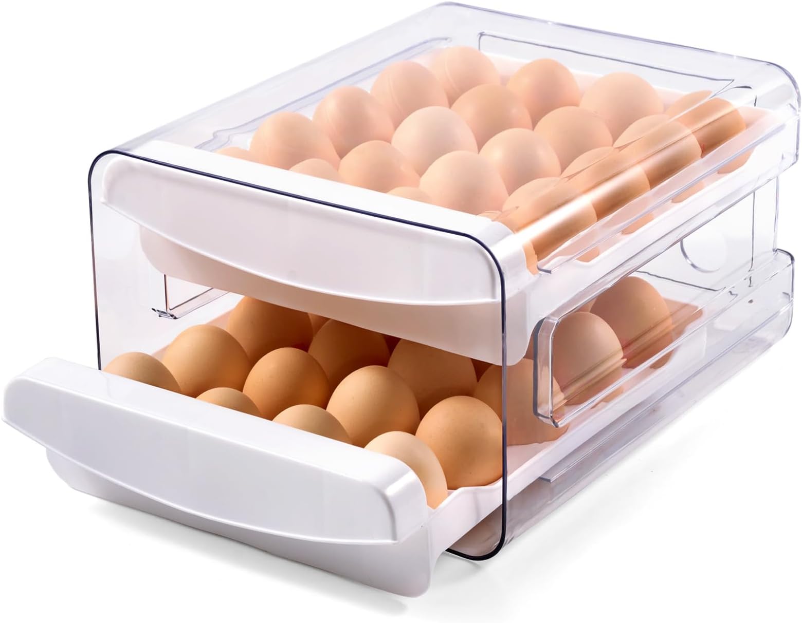 Amazon.com: Molain Egg Holder for Fridge, Automatic Rolling Egg ...