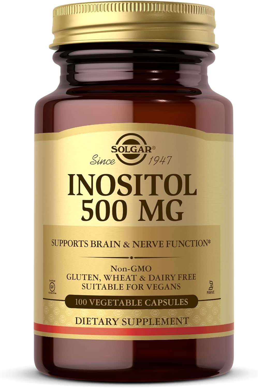 Amazon.com: Solgar Inositol 500 mg - 100 Vegetable Capsules - Supports ...